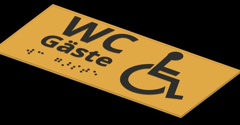 WC Sign Guests with Wheelchair - Access Austria
